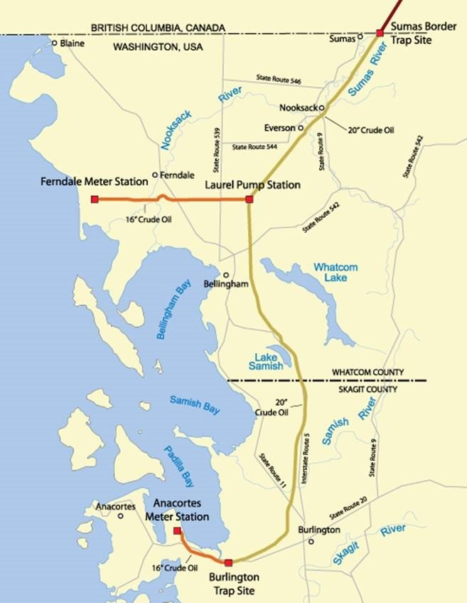 Refinery Locations Map Washington