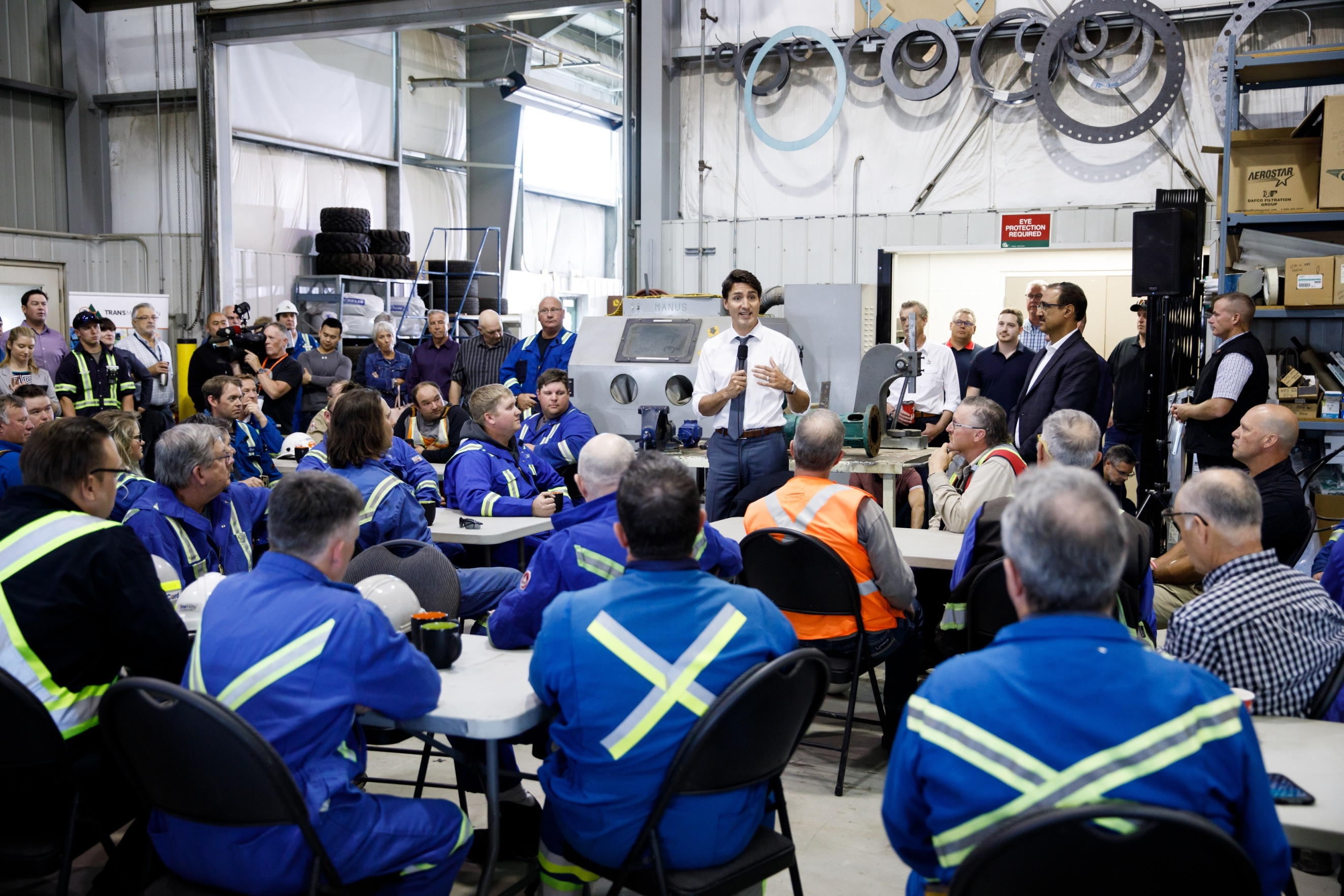 Trans Mountain - Prime Minster Trudeau Visits Edmonton Terminal